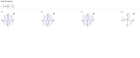 solved graph the function y 5 6 csc 5 3 x pi 5