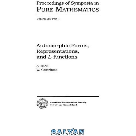 خرید و قیمت دانلود کتاب Automorphic Forms Representations And L Functions ترب