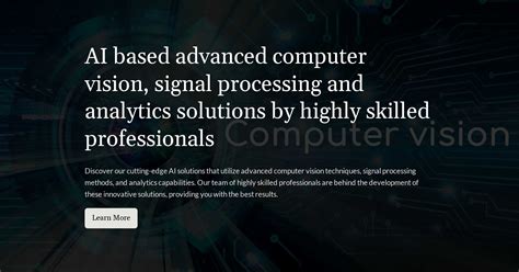 Ai Based Advanced Computer Vision Signal Processing And Analytics