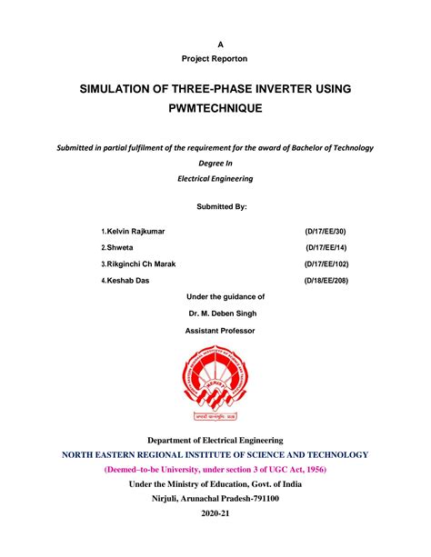 solution electrical three phase inverter with pwm technique project