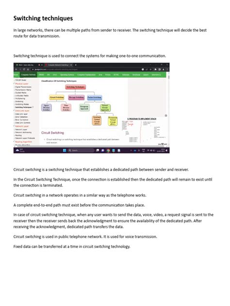 switching techniques pdf routing internet protocols