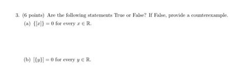 solved 3 6 points are the following statements true or