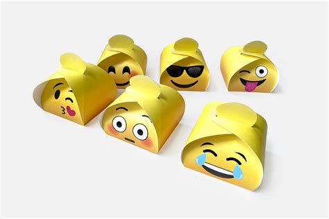 Emoji T Boxes Printable Set Of 6 Characters Diy Favor Boxes