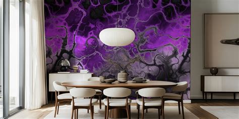 Purple Marble Effect Wallpaper For Modern Homes