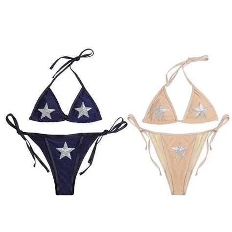 Silver Stars Halter Neck Bikini Theone Apparel