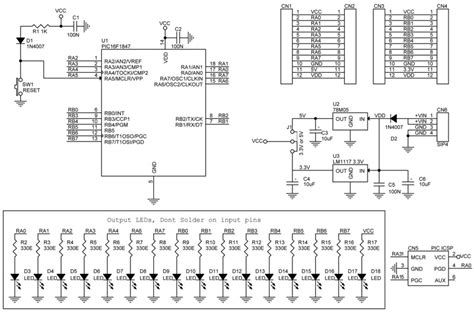 18 Pin Pic Development Board Electronics Lab