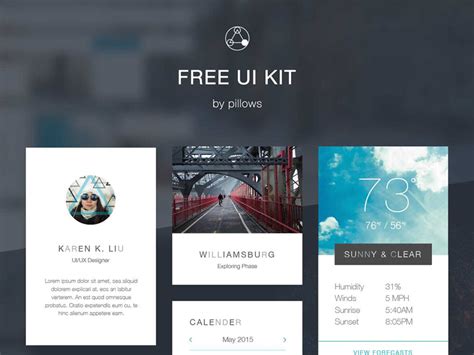 Bright And Clean Aesthetic UI Kit Free PSD Template PSD Repo