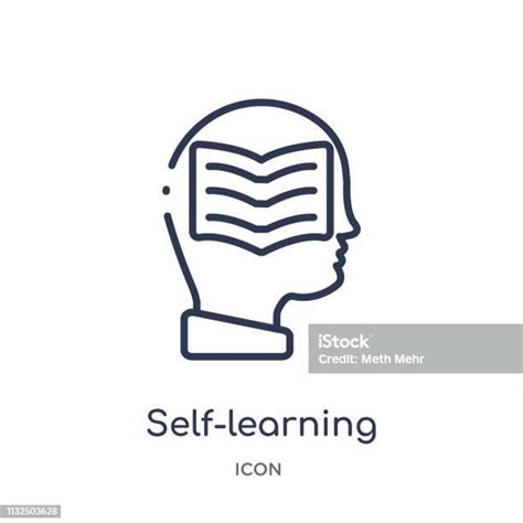 E러닝 및 교육 개요 컬렉션의 선형 자체 학습 아이콘 흰색 배경에 고립 된 얇은 라인 자기 학습 벡터 자기 학습 유행 그림