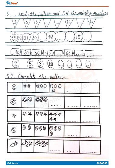 Buy Class 1 Math Pattern Worksheet With Solution