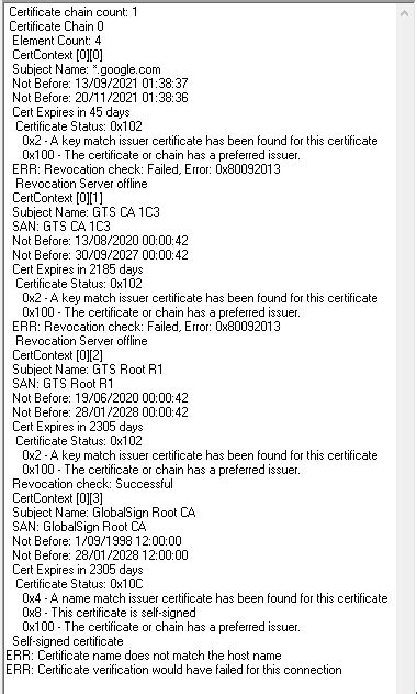 Certificate Checker NetTools