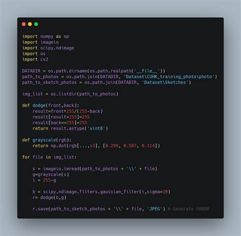 Image Processing Can Not Save File Using The Below Python Code AttributeError Array Object