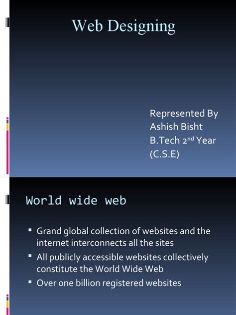 Web Designing Represented By Ashish Bisht Btech 2 Year Cse Pdf