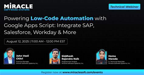 Webinar | Accelerating Low-Code Workflows with Google Apps Script ...