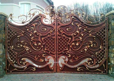 Кованые ворота в стиле модерн. Город Хмельницкий Front Gate Design ...