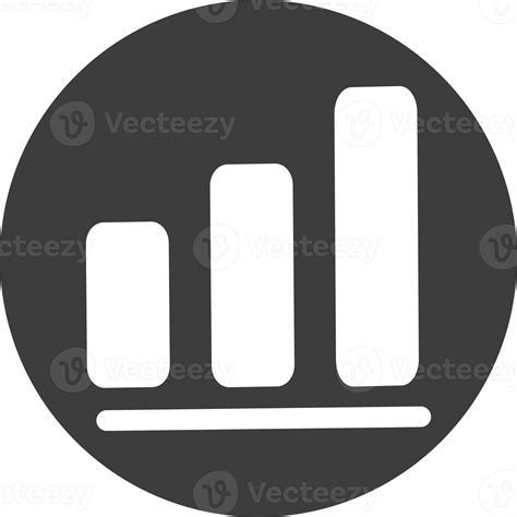 Increase Graph Icon In Black Circle 18877238 Png