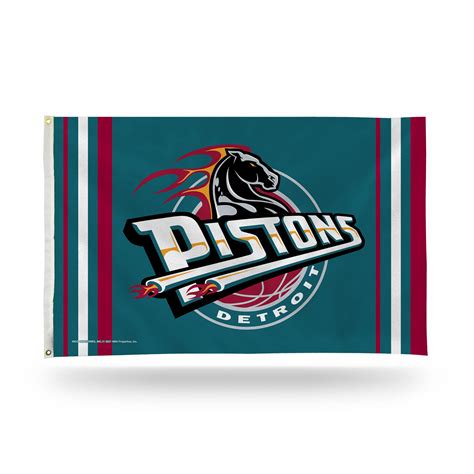 Old Detroit Pistons Logo Nba Detroit Pistons Script Tail Mens Rib