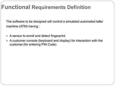 Fingerprint Authentication For Atm Pptx Computing Technology