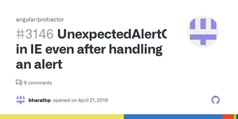 UnexpectedAlertOpenError In IE Even After Handling An Alert Issue Angular Protractor