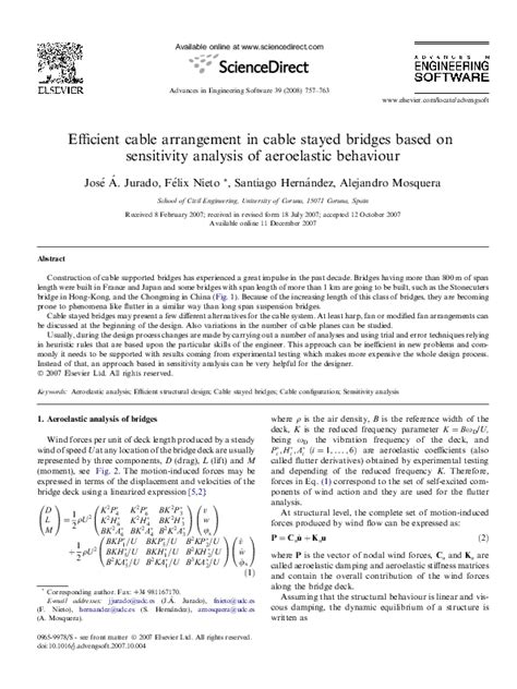 Pdf Efficient Cable Arrangement In Cable Stayed Bridges Based On