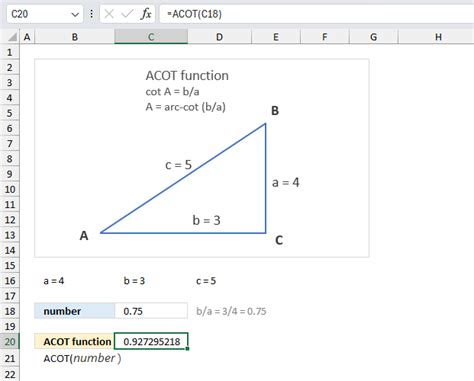 How To Use The Acot Function How To Use The Acot Function