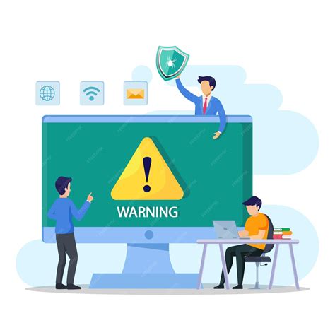premium vector concept operating system error warning vector