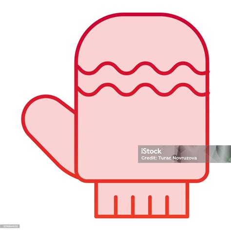 장갑 색상 아이콘입니다 파도 기호 흰색 배경에 그라데이션 스타일 픽토그램 겨울 장갑 항목입니다 모바일 개념 및 웹 디자인에 대한 크리스마스 휴일 기호입니다 벡터 그래픽 12