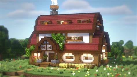Minecraft How To Build A Cozy Survival Basehouse Tutorial40 마인크래프트 건축 야생기지 인테리어 Youtube