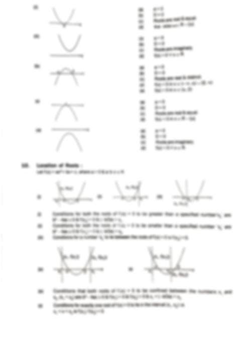 Solution Jee Notes For Quadratic Equations Studypool