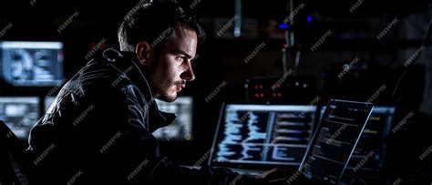 Ethical Hacker Performing Penetration Testing Premium Ai Generated Image