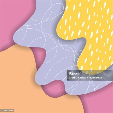 추상 벡터 다채로운 종이 그림자 배경으로 잘라 간단한 모양 공예 장식 수제 벽지 판지 배너 파도 선 포인트 점 그림 3차원