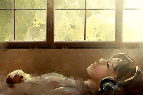 집에서 헤드폰으로 음악을 듣는 소녀의 디지털 아트 페인팅 캔버스 질감에 아크릴 스토리텔링 일러스트 소녀에 대한 스톡 벡터 아트 및 기타 이미지 Istock