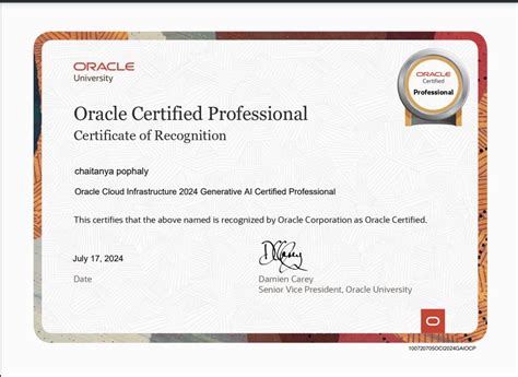 chaitanya pophale on linkedin oraclecloud generativeai llm