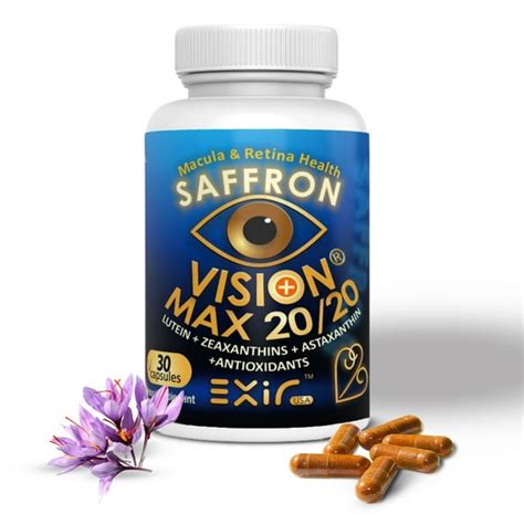 Vision Max 2020 Eye Health Supplement Lutein Zeaxanthin Saffron