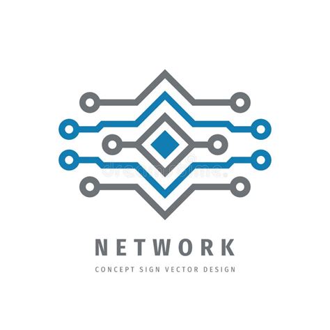 Network Technology Concept Business Logo Template Design Stock Vector