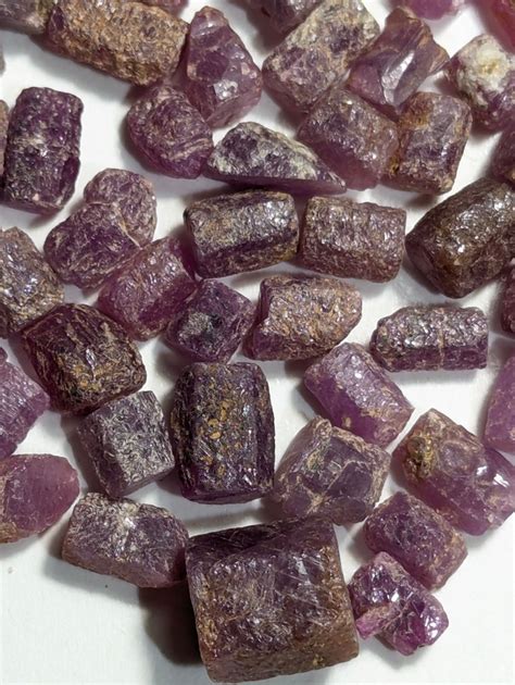 140 Ct Good Quality 50x Ruby Rough Shining Rubies From Guinea Rough