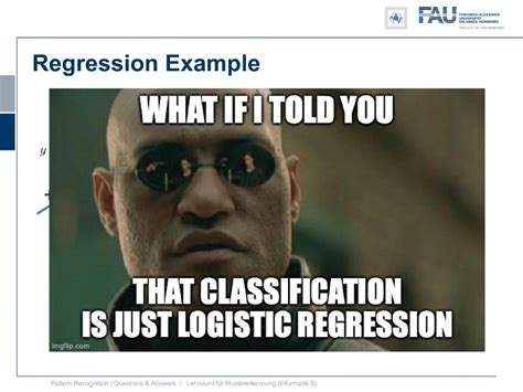 lecture notes in pattern recognition classification vs regression