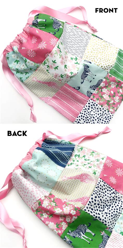 Patchwork Drawstring Bag Tutorial The Polka Dot Chair