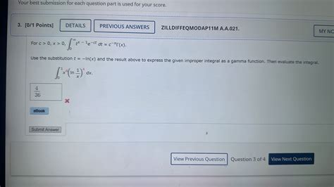 Solved For c 0 x 0 0tx1ectdt cxΓ x Use the Chegg com