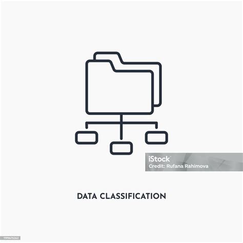 Vetores De Ícone De Esboço De Classificação De Dados Ilustração Linear