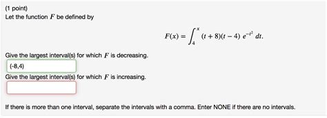 Solved Point Let The Function F Be Defined By F X ES Chegg Com