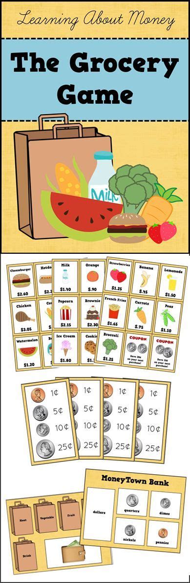 Counting Money Coins Math Game Grocery Store Shopping Activity Making