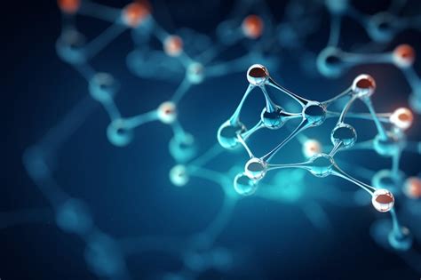 Molecule Or Atom Abstract Structure For Science Or Medical Background 3d Illustration Premium