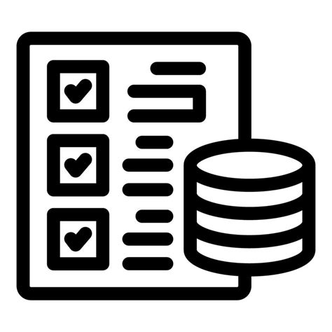 Database Storing Data From Checklist Icon Representing Data Analysis 47438432 Vector Art At Vecteezy