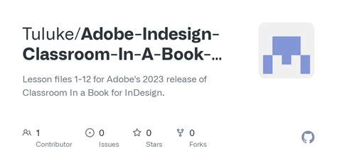 GitHub Tuluke Adobe Indesign Classroom In A Book Lesson Files Lesson Files For