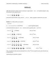 CISC HandsOn DwijaVyas Docx CISC O Spring Scientific Computing I Name