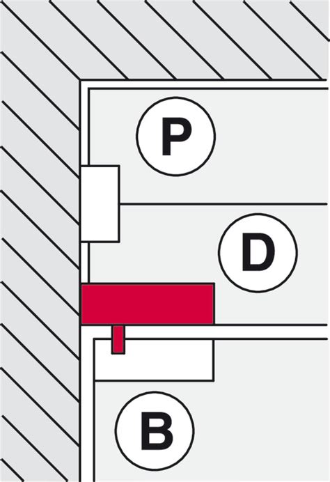 Overpanel pivot patch fitting D with threaded bolt for wall mounting Startec in the Häfele