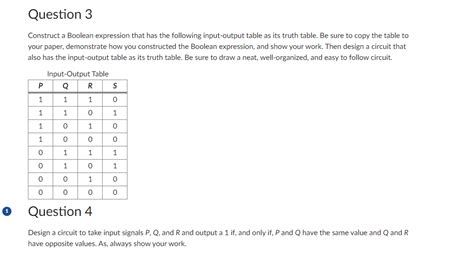 Solved Question Construct A Boolean Expression That Has Chegg