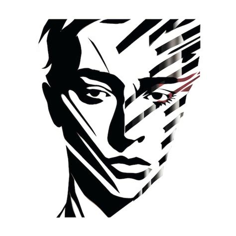 Premium Photo Twisted Pattern Vector Illustration Of Androgynous Face