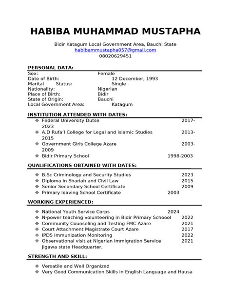 Curriculum Vitea Pdf