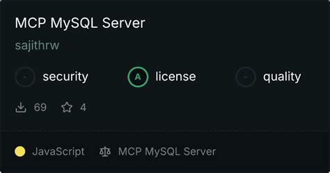 Score Mcp Mysql Server Glama